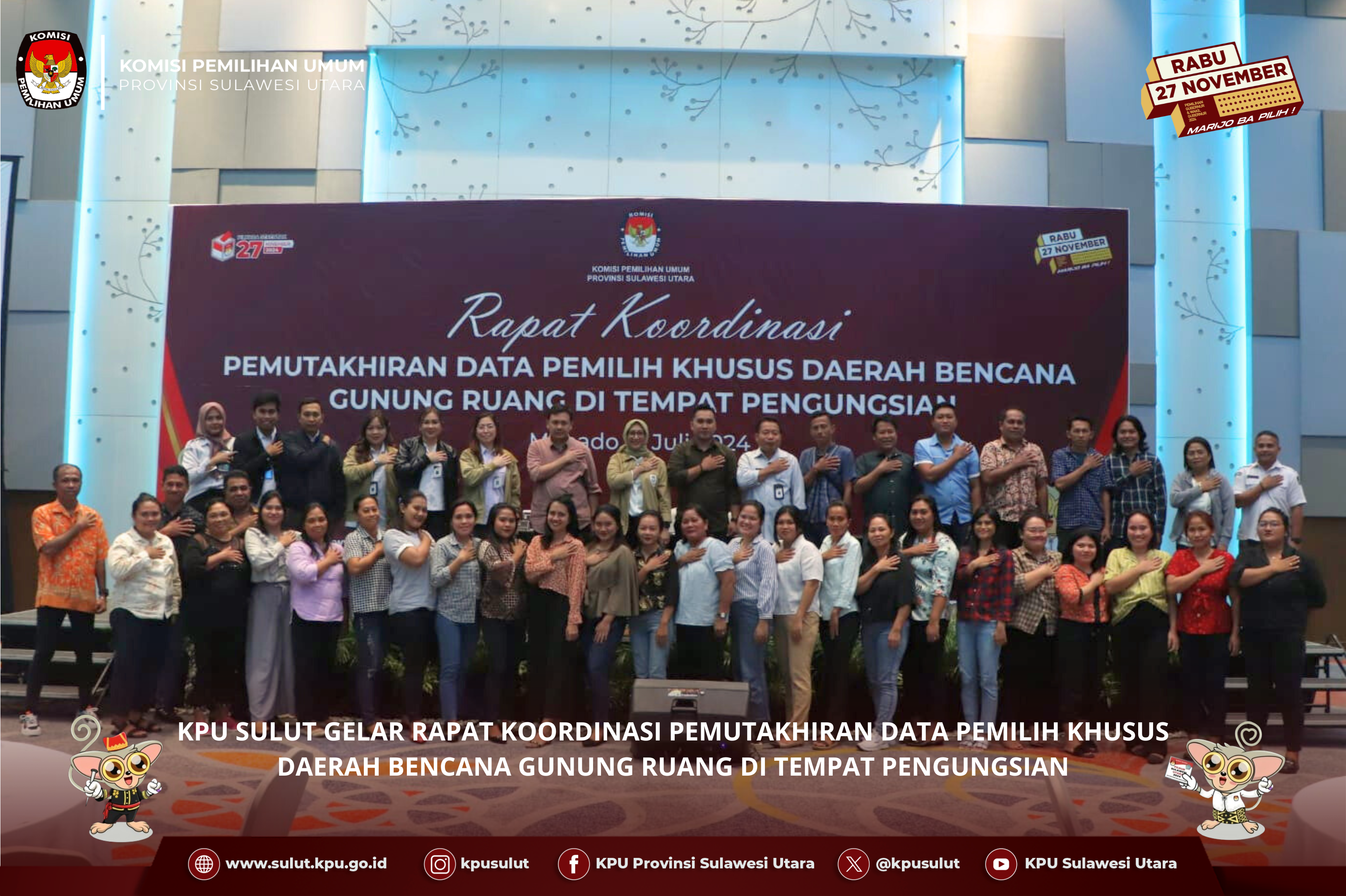 KPU SULUT - KPU Sulut Gelar Rapat Koordinasi Pemutakhiran Data Pemilih ...
